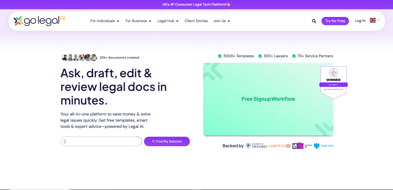Go Legal AI – AI-Powered Legal Assistance Tool
