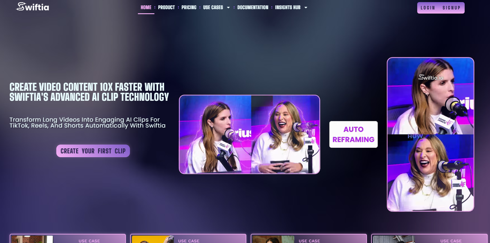 Swiftia: AI Video Editing & API for Fast Content Creation